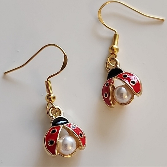 Fashion Jewelry | Jewelry | Lady Bug Earrings Beautiful Enamel Colors ...
